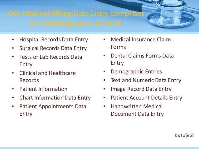 Medical data entry services