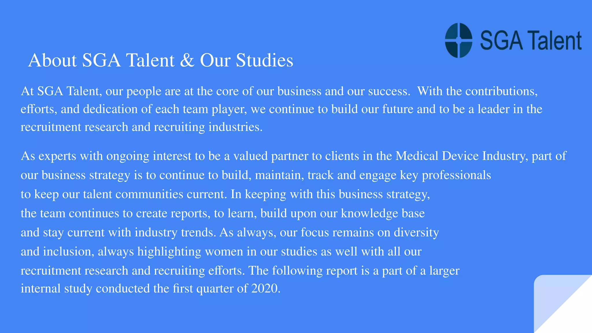 SGA Talent Presents The Key Players In The Medical Device Industry | PPT