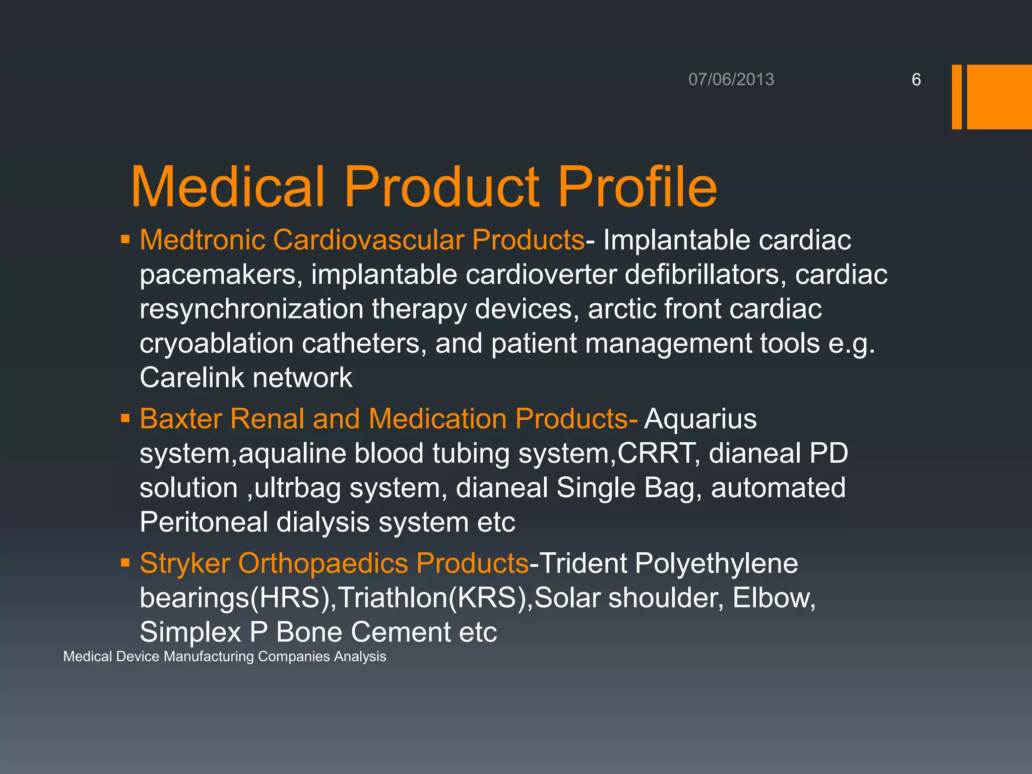 Medical deviceanalysisreport | PPTX