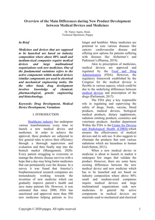 Different Stages of Medical Device Development and Drug Development ...