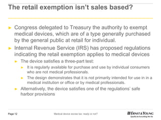 The Medical Device Excise Tax: ready or not? | PDF