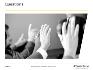 The Medical Device Excise Tax: ready or not? | PDF