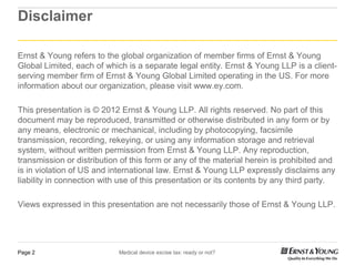 The Medical Device Excise Tax: ready or not? | PDF