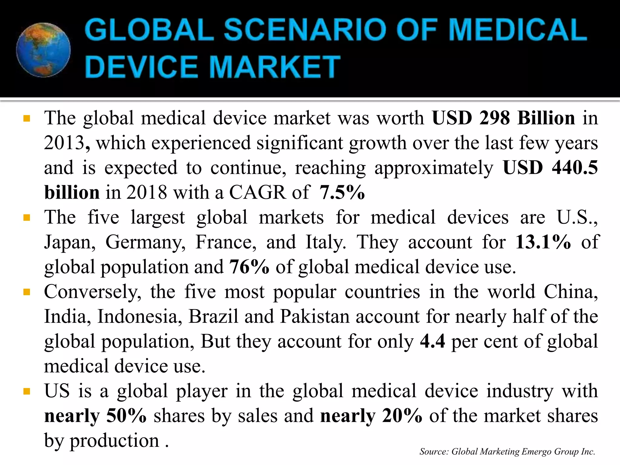 Medical device industry 2014 - A Healthcare Sector Analysis | PPTX