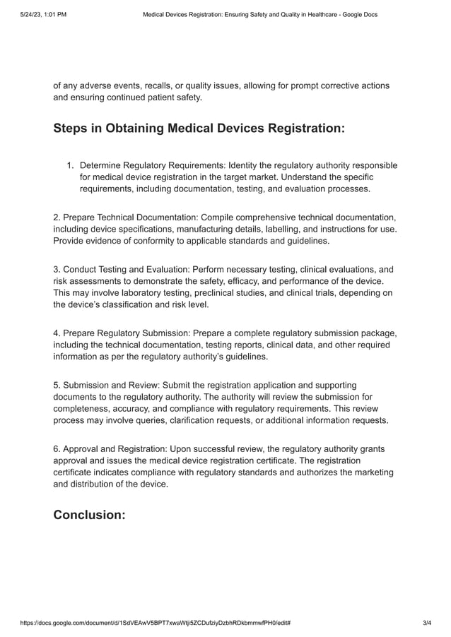 Medical Devices Registration: Ensuring Safety and Quality in Healthcare ...