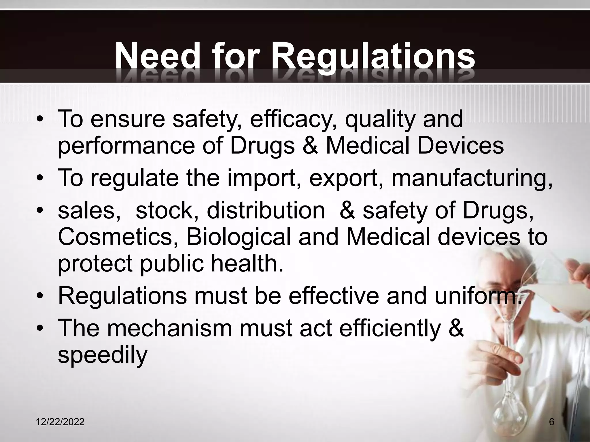 MEDICAL DEVICE REGULATIONS.pptx | Pharmaceutical Industry | Industries