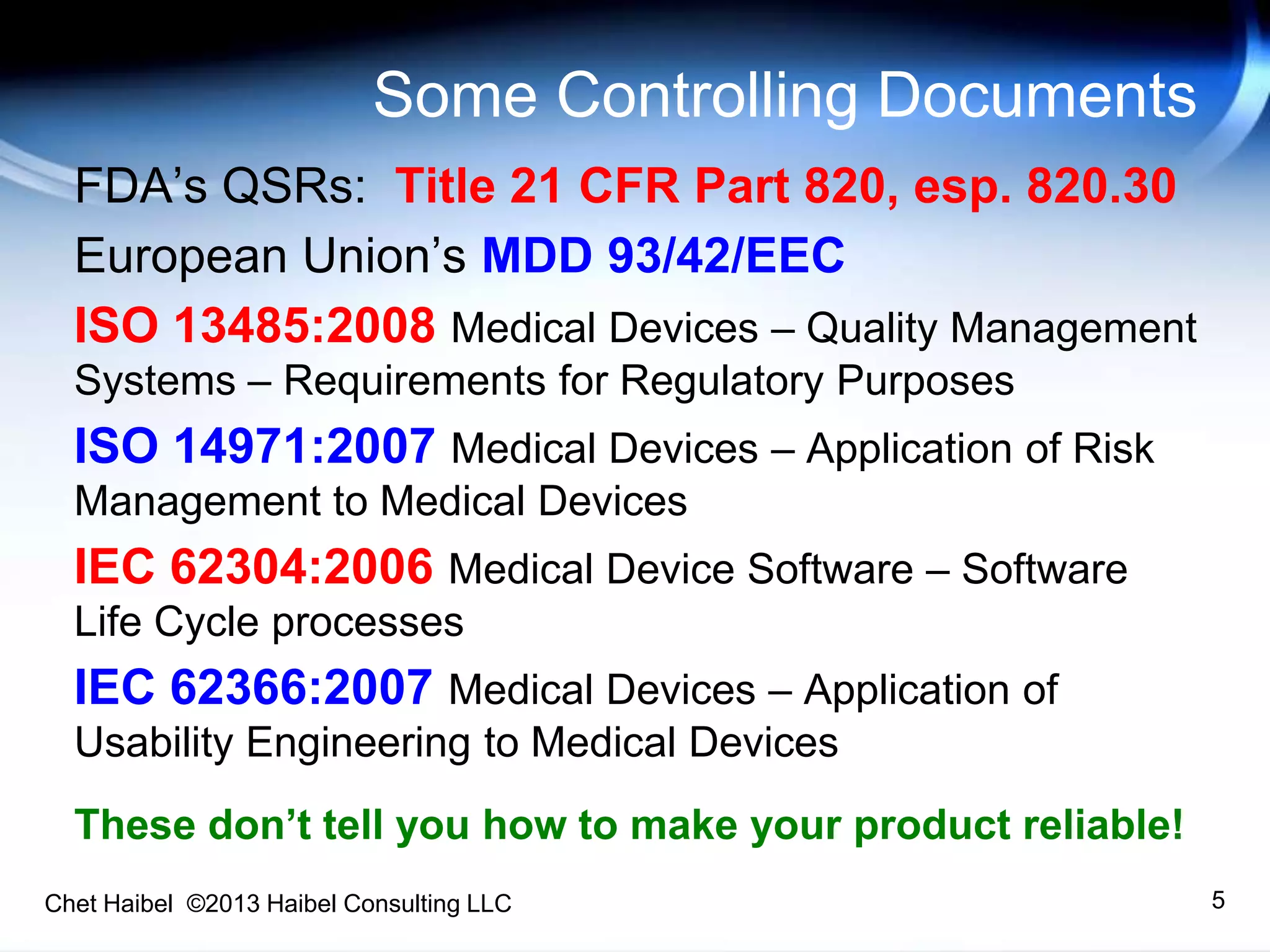 Medical device reliability program | PPTX