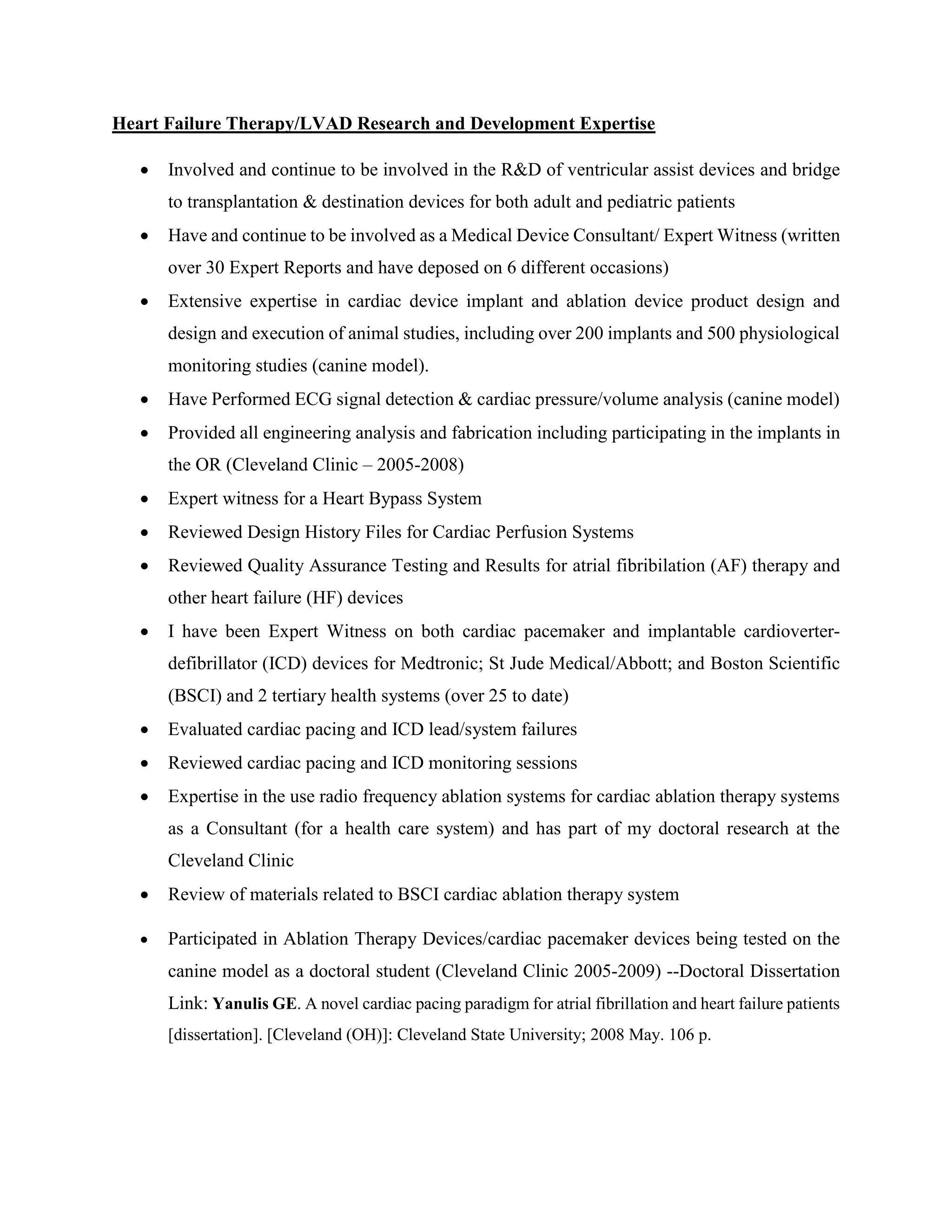 Medical device research and medical device expert witness expertise (1) | PDF