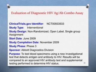 Medical devices; architect hiv ag:ab combo assay | PPTX