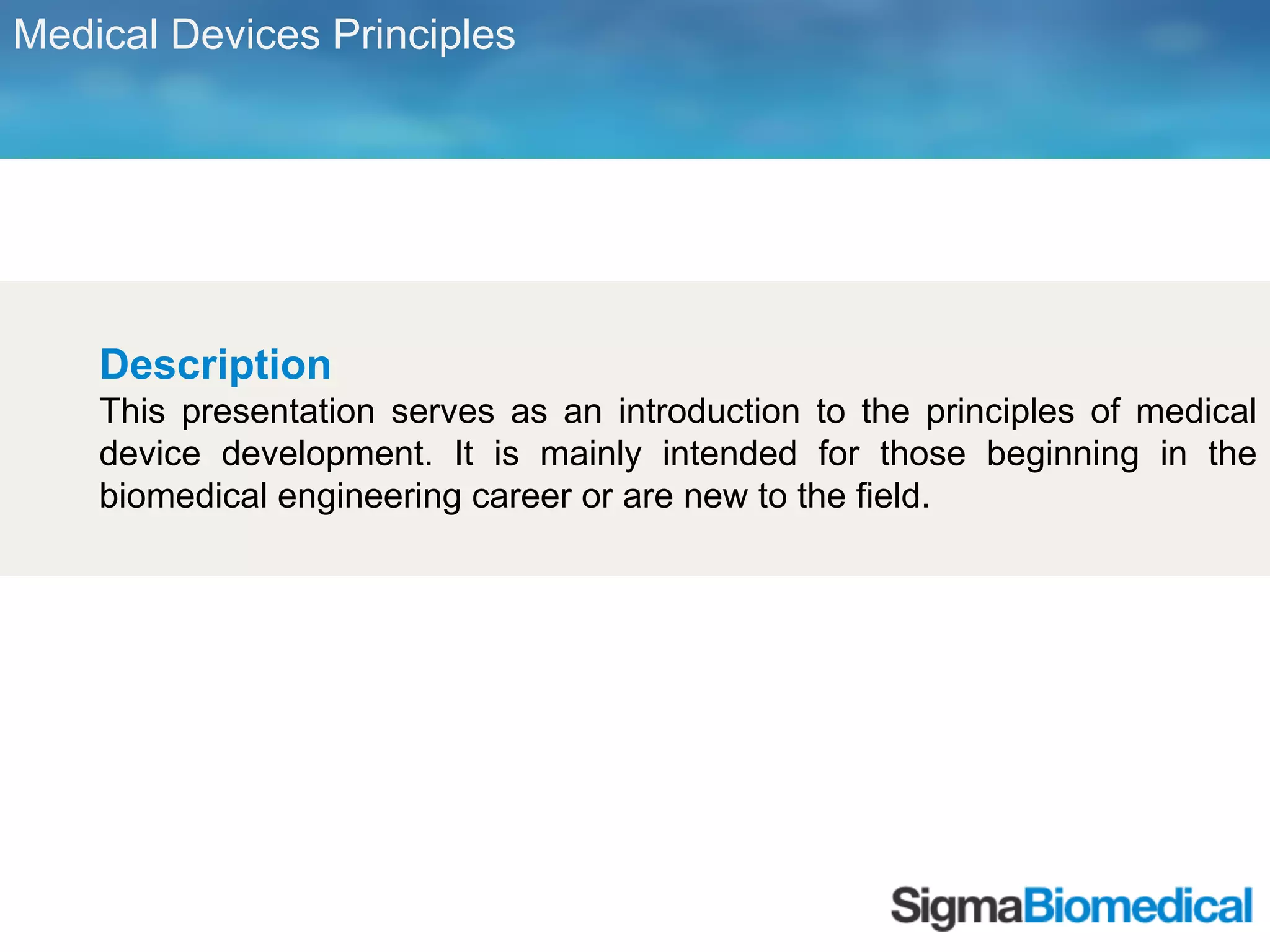 Medical devices introduction | PPT