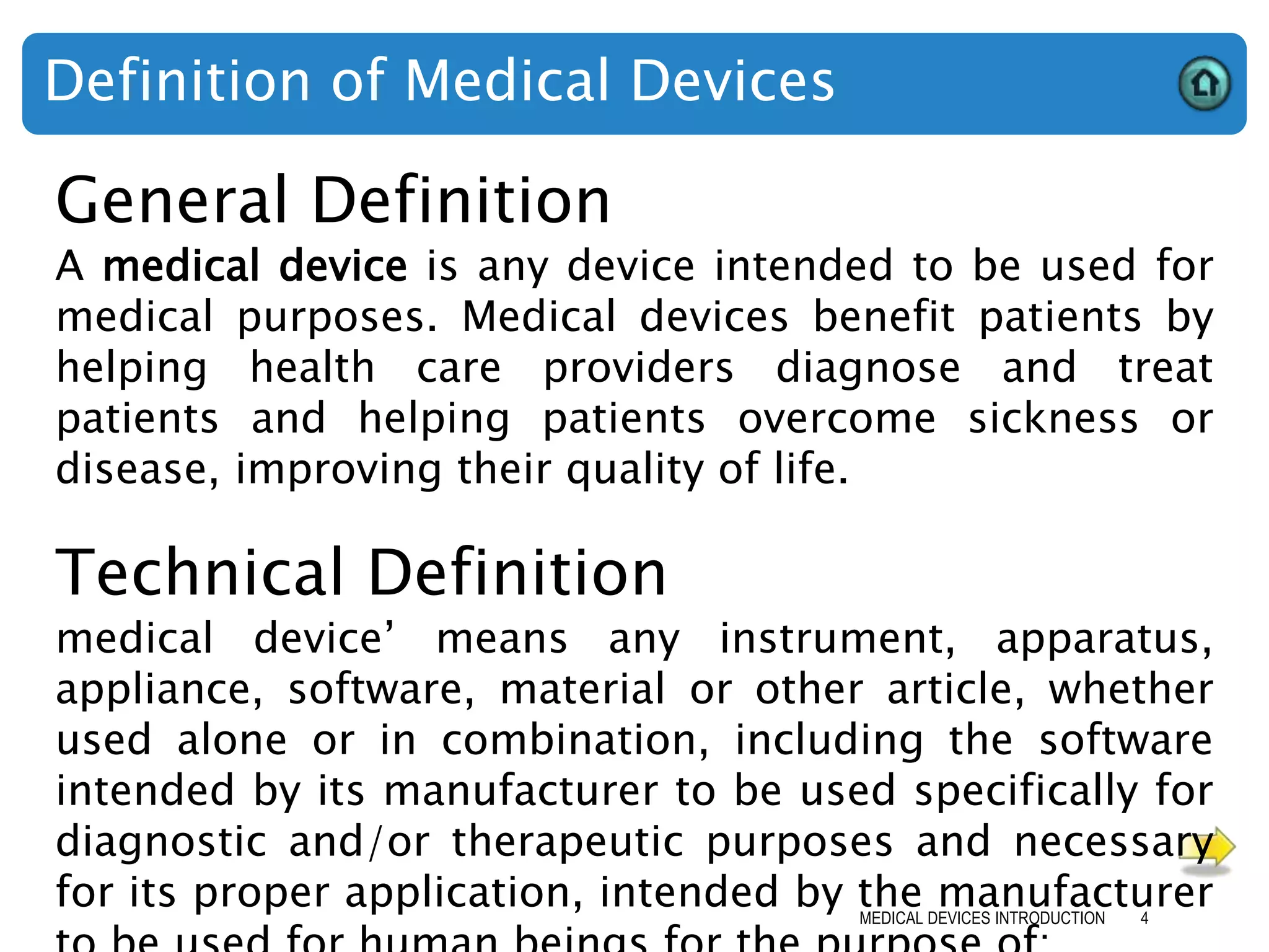 Medical devices introduction | PPTX