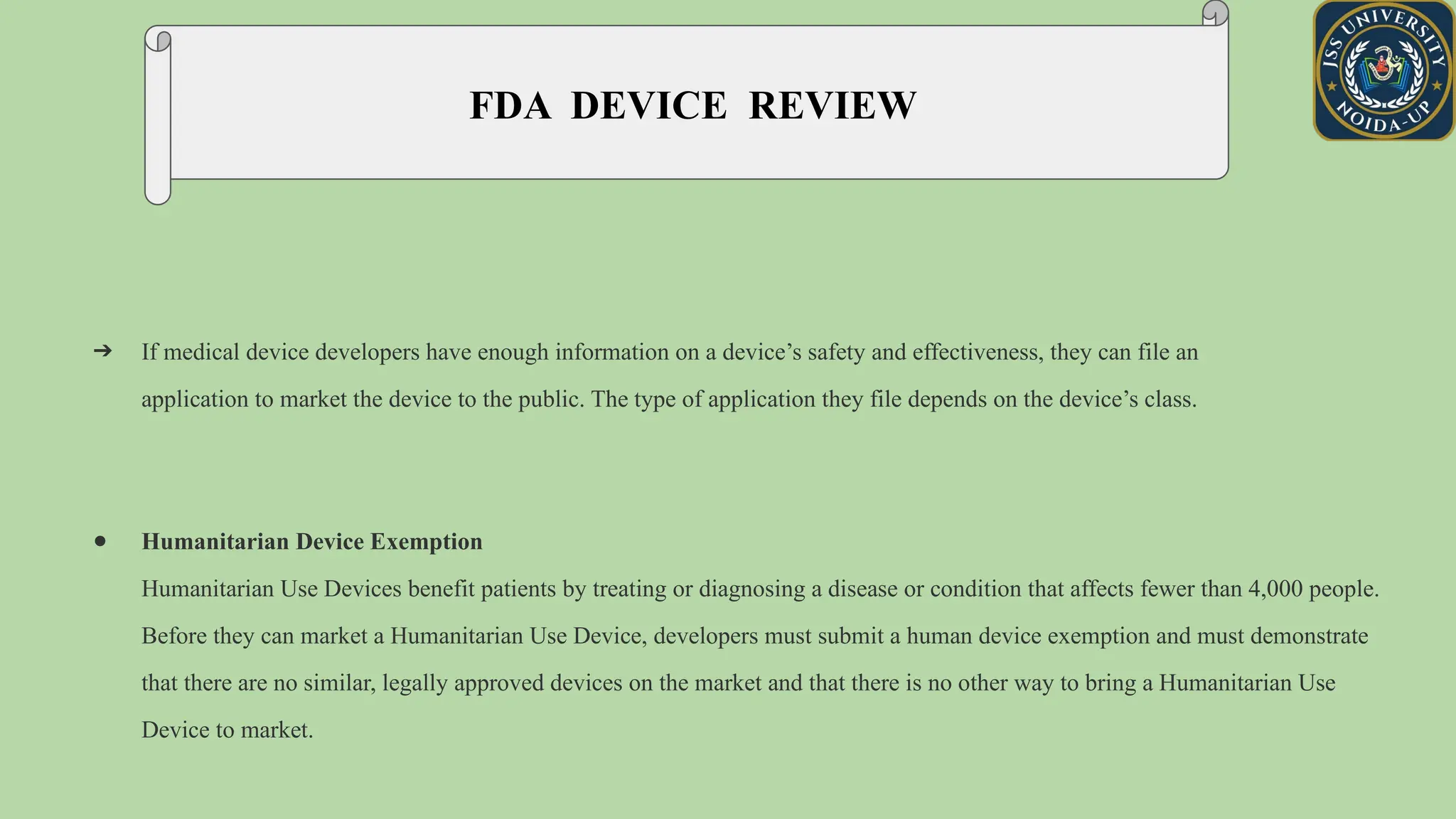 MEDICAL DEVICES REGULATION by US FDA.pptx