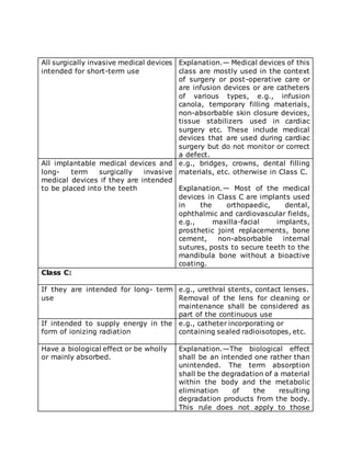 Medical devices rules 2015 (summary) | DOCX
