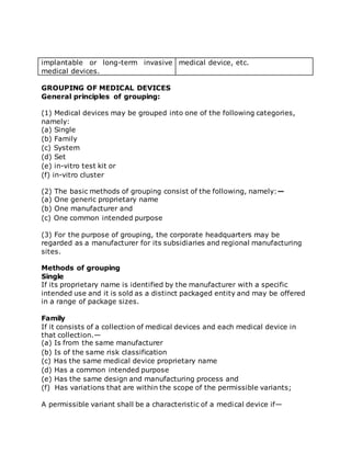 Medical devices rules 2015 (summary) | DOCX