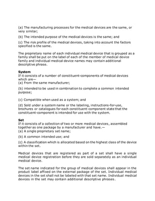 Medical devices rules 2015 (summary) | DOCX