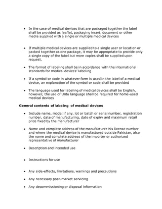 Medical devices rules 2015 (summary) | DOCX