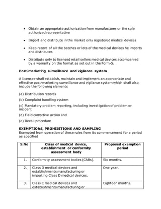 Medical devices rules 2015 (summary) | DOCX