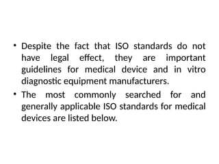 Medical device standardization for all medical equipment’s | PPTX