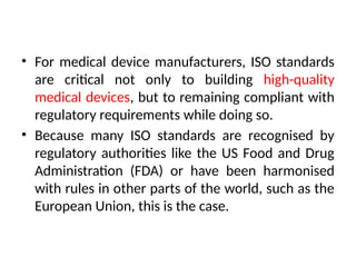 Medical device standardization for all medical equipment’s | PPTX