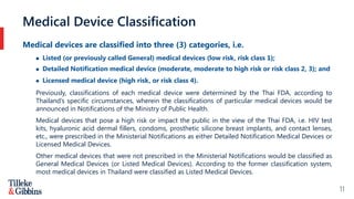 Medical devices update on the thai fda regulatory process and ...