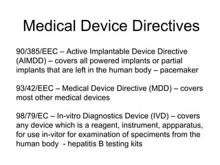 medical devices for the safety standards and codes | PPT