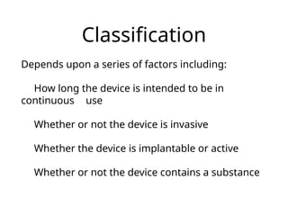medical devices introduction with terms and definitions as per MHRA | PPT
