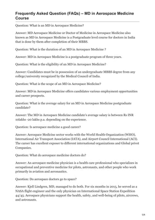 MD Aerospace Medicine | PDF | Free Download