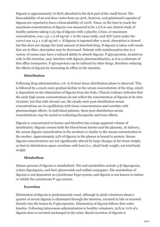 Digoxin: Indications, Uses, Dosage | PDF