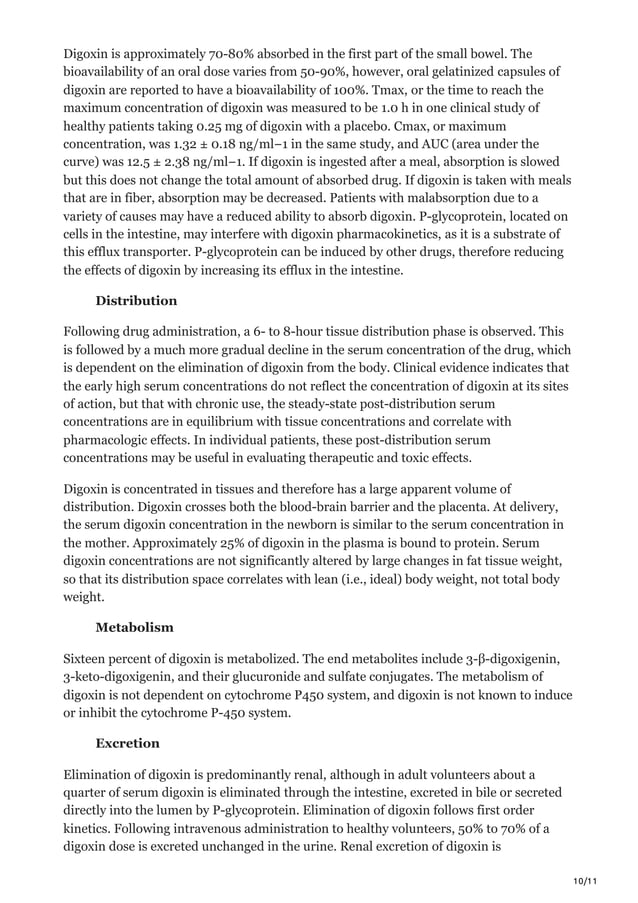 Digoxin: Indications, Uses, Dosage | PDF