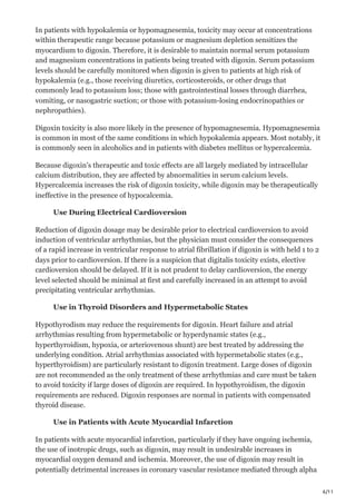 Digoxin: Indications, Uses, Dosage | PDF