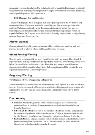 Digoxin: Indications, Uses, Dosage | PDF