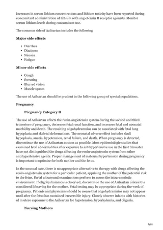 Azilsartan : Indications, Uses, Dosage | PDF