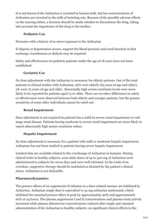 Azilsartan : Indications, Uses, Dosage | PDF