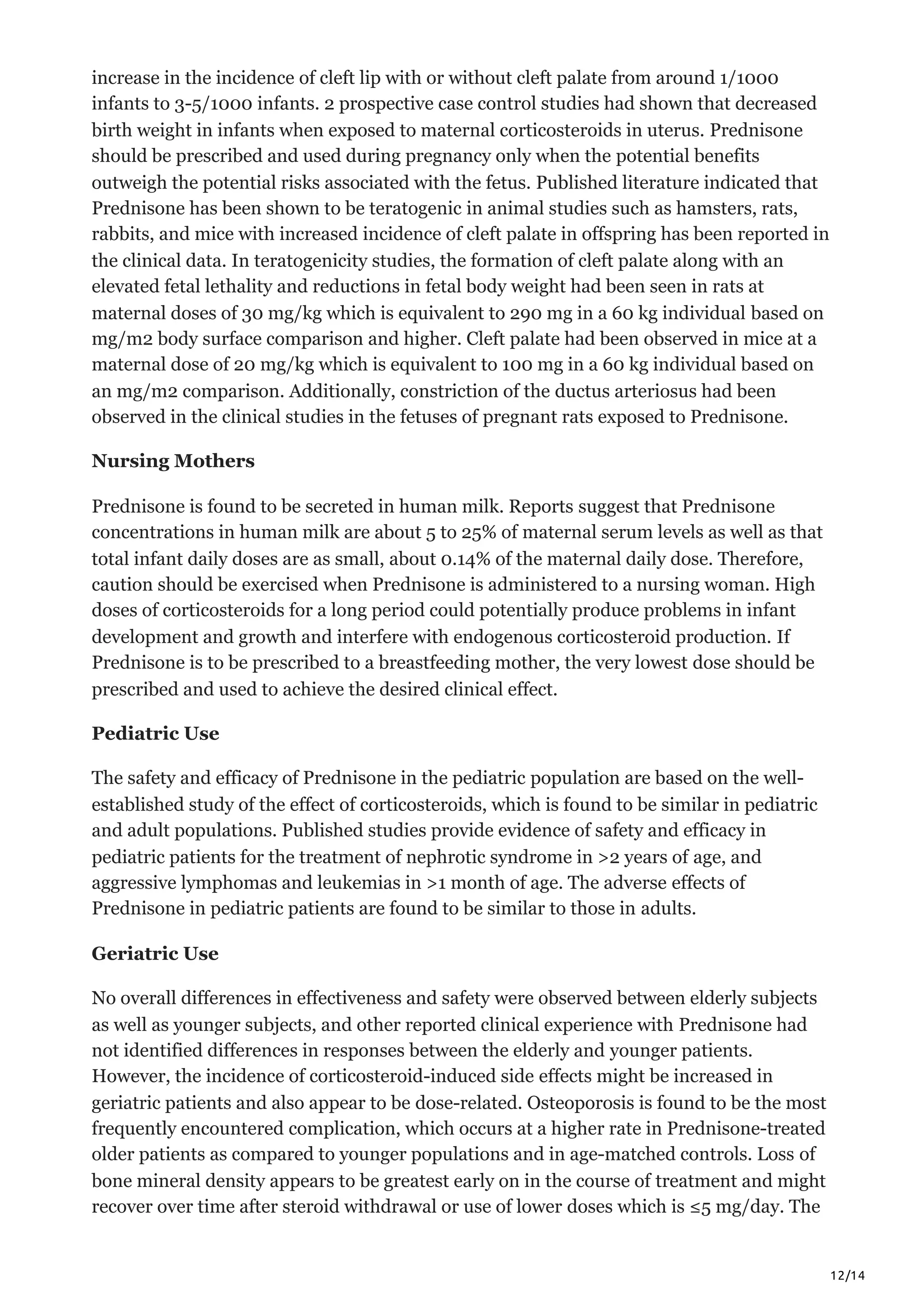 Prednisone: Indications, Uses, Dosage | PDF