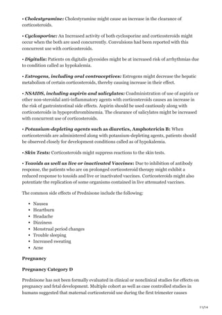 Prednisone: Indications, Uses, Dosage | PDF