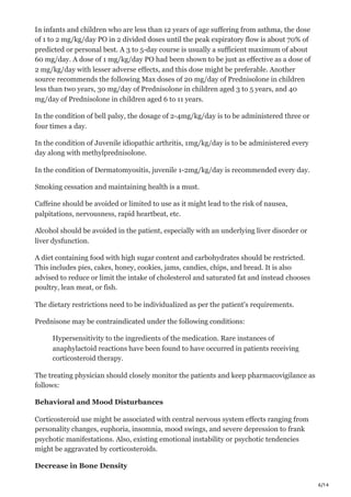 Prednisone: Indications, Uses, Dosage | PDF