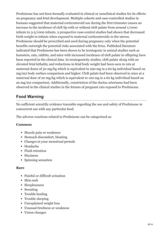 Prednisone: Indications, Uses, Dosage | PDF