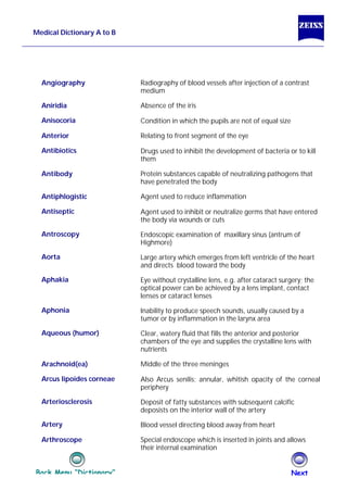 Medical dictionary | PDF