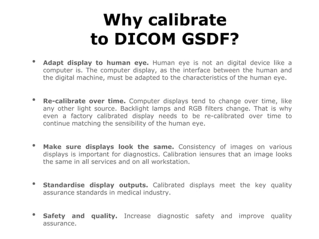 Medical display calibration and qa | PPTX | Computer Peripherals | Computing
