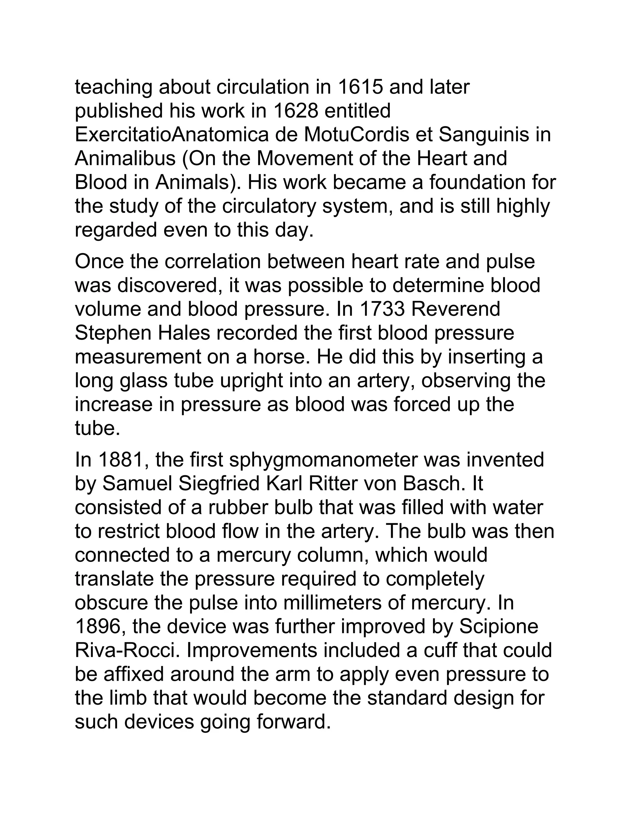 Medical dissection lab sphygmomanometer | DOCX