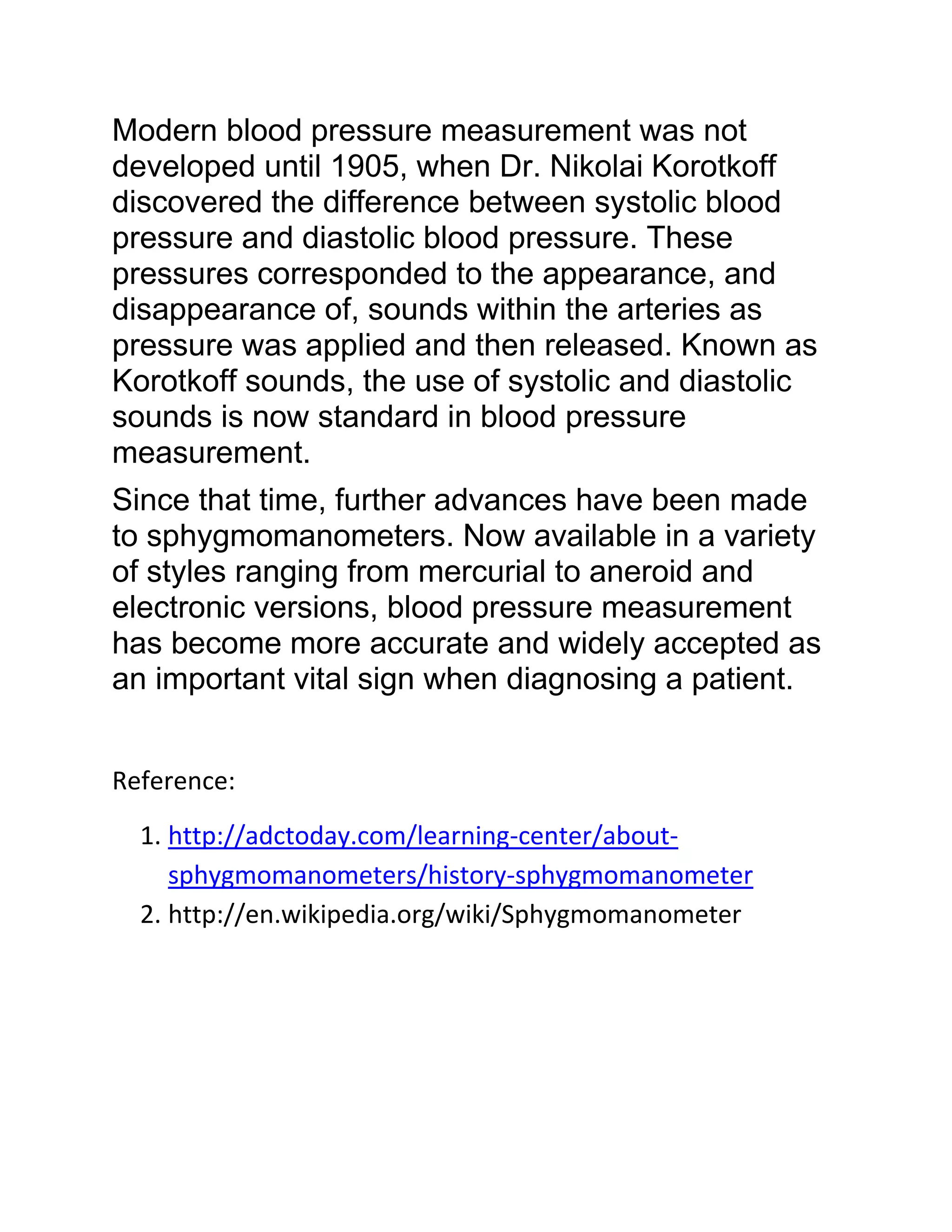 Medical dissection lab sphygmomanometer | DOCX