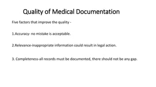 Medical documentation presentation | PPTX