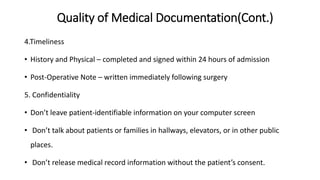 Medical documentation presentation | PPTX