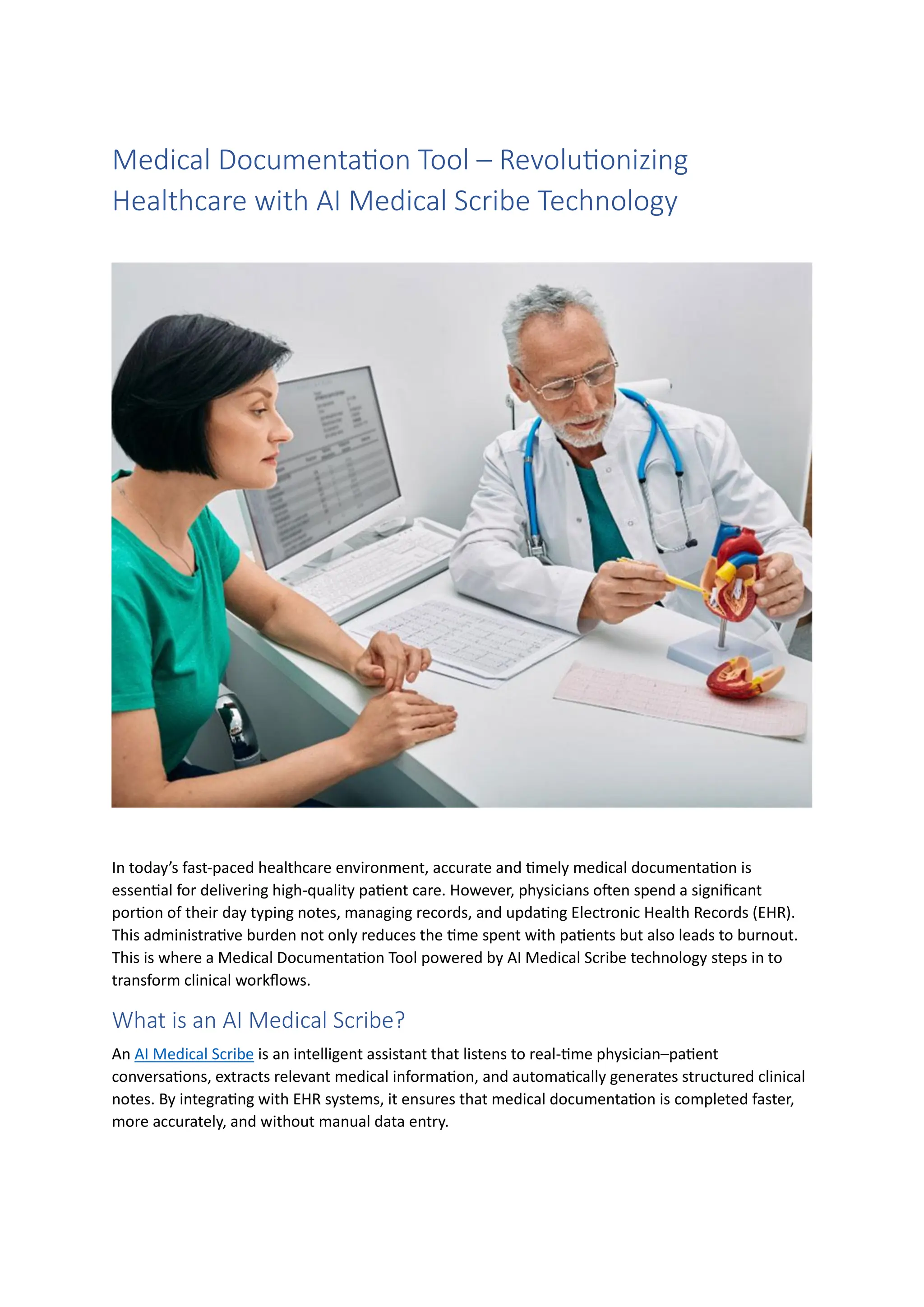 AI Medical Scribe for Faster Documentation | PDF