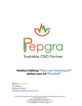 Medical editing “tips and techniques” Before You hit " Publish" | PDF ...