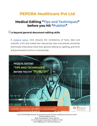 Medical editing “tips and techniques” Before You hit " Publish" | PDF ...