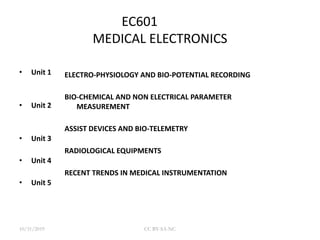 Medical electronics | PPSX | Chemistry | Science
