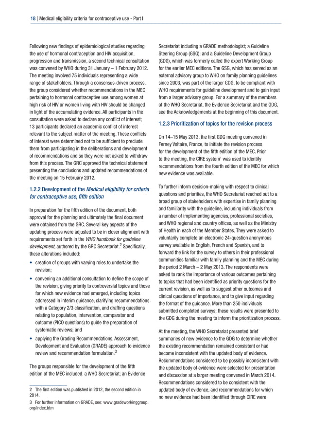 Medical eligibility criteria for contraceptive | PDF | Birth Control ...