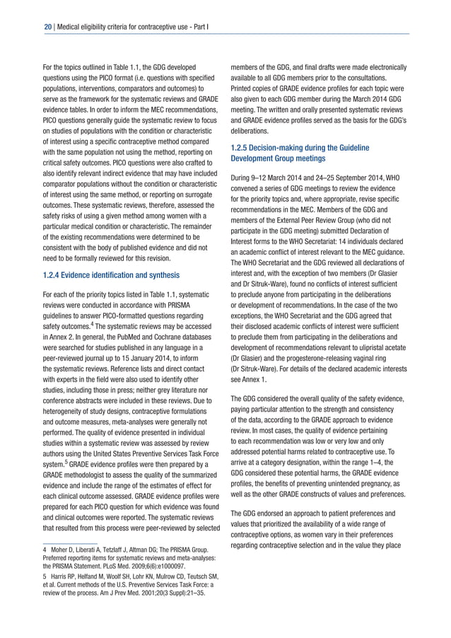 Medical eligibility criteria for contraceptive | PDF | Birth Control ...