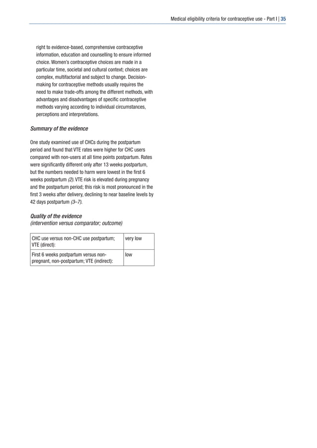 Medical eligibility criteria for contraceptive | PDF | Birth Control ...